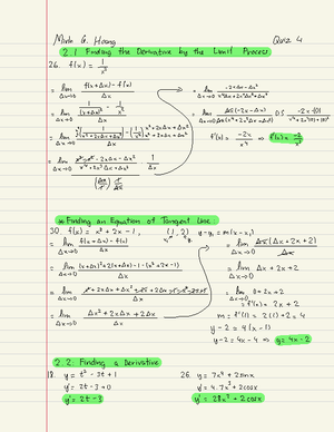 Exam 2 Cheat Sheets Part 2 - ####### -If the value of y is increasing ...