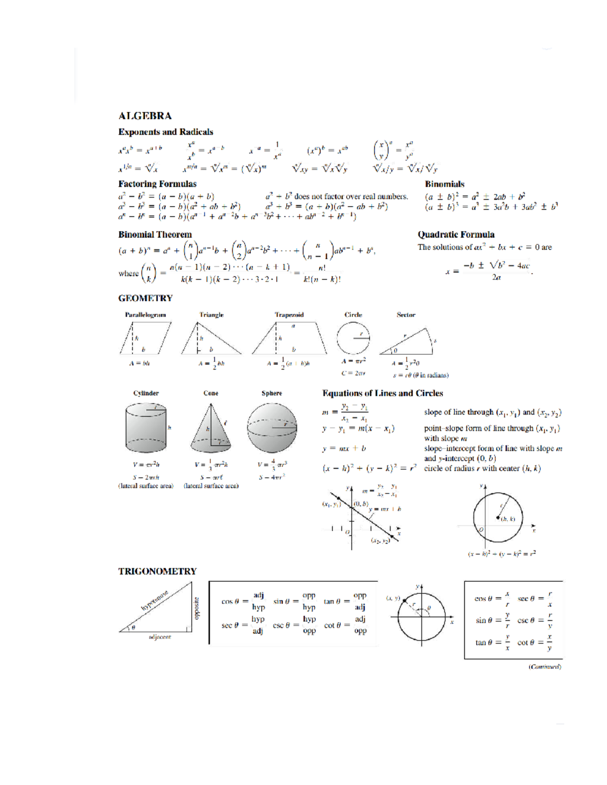 Flas1 - Sheets - MATH 181 - Chapter 1 Functions WV - Studocu