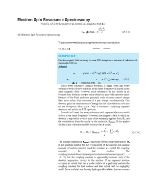 Electrical Conduction in Electrolyte Solutions - Ohm’s (10-1) where V ...