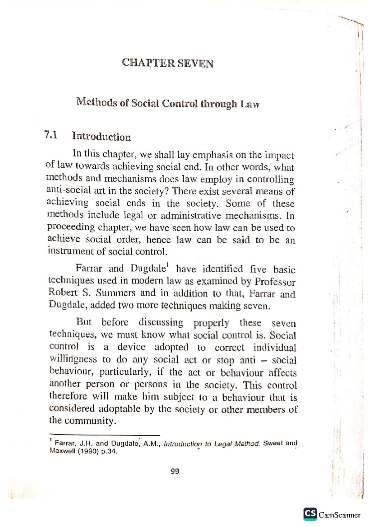 Method of social control by prof .kabir danaladi - Legal Method - Studocu