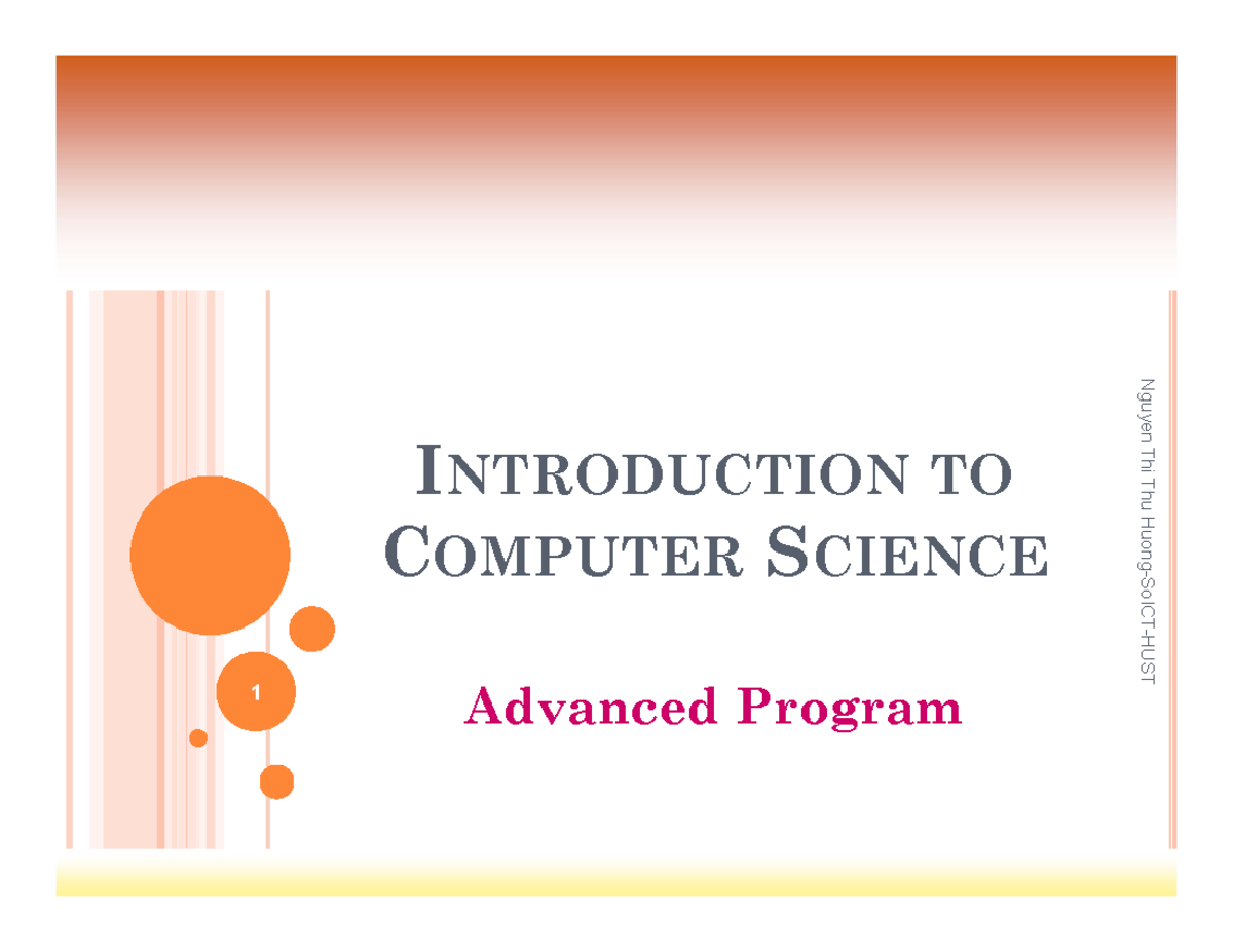 Unit1 1 - unit q - INTRODUCTION TO COMPUTER SCIENCE Advanced Program ...