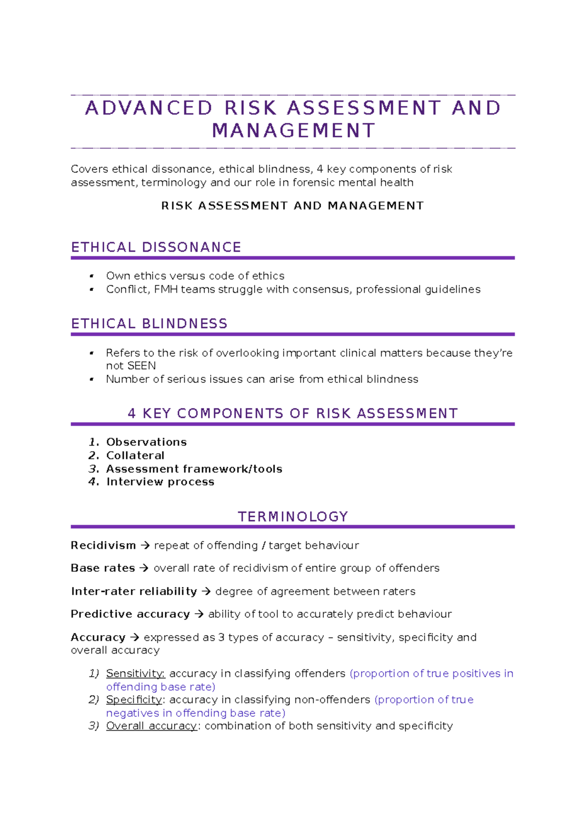 Advanced Risk Assessment and Management 11 - A D VA N C E D R I S K A S ...