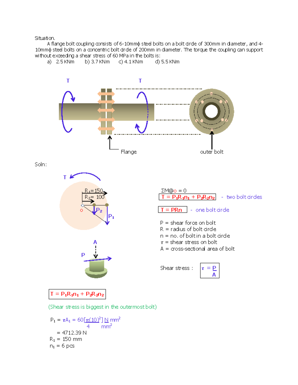 IC3 for CE notes 5 - n/a - Situation. A flange bolt coupling consists ...
