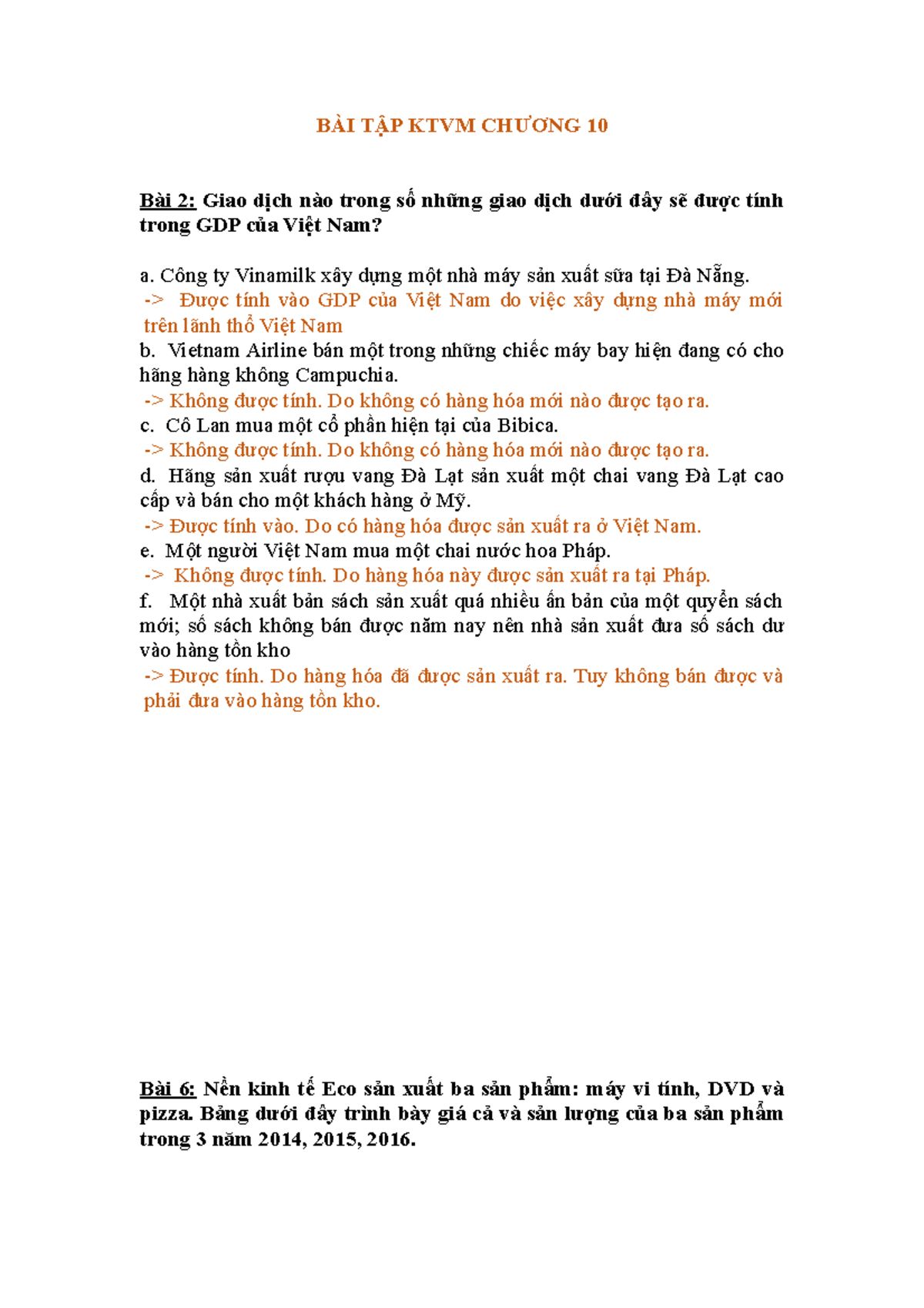 BÀI TẬP KTVM CHƯƠNG 10 - BÀI TẬP KTVM CHƯƠNG 10 Bài 2: Giao dịch nào ...