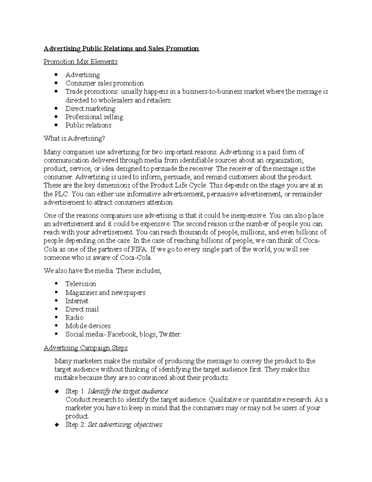 Advertising Public Relations and Sales Promotion - Direct marketing ...