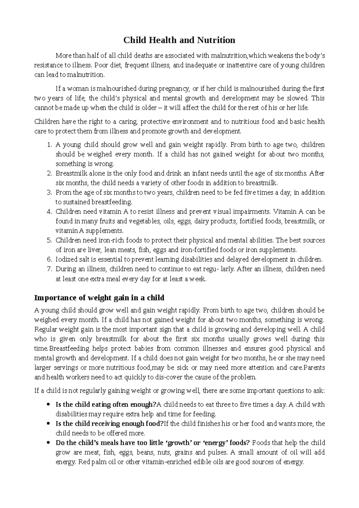 Child health and Nutrition healthy life health foods healthy and ...