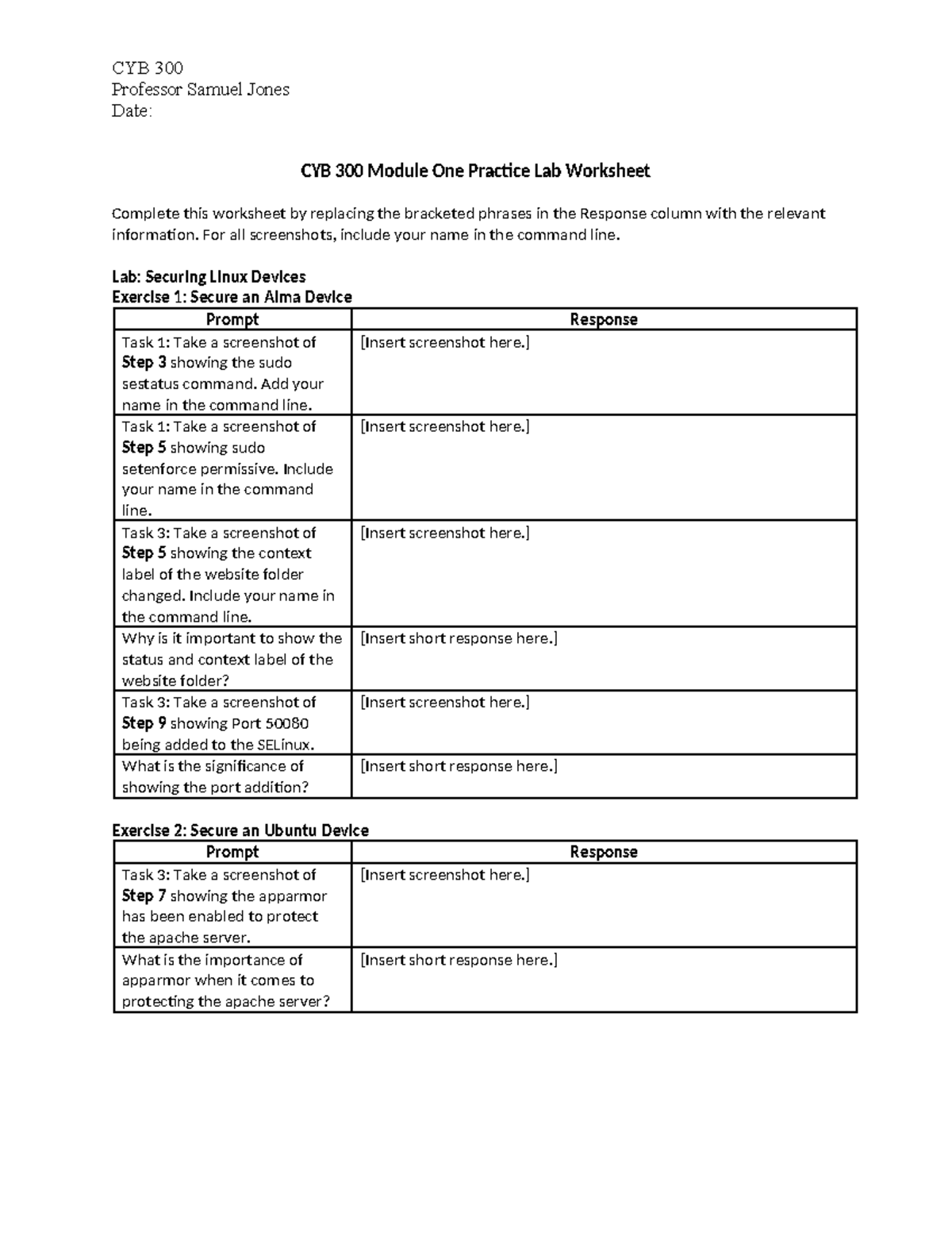 Hollyn Streich mod1 CYB 300 Practice Lab - CYB 300 Professor Samuel ...