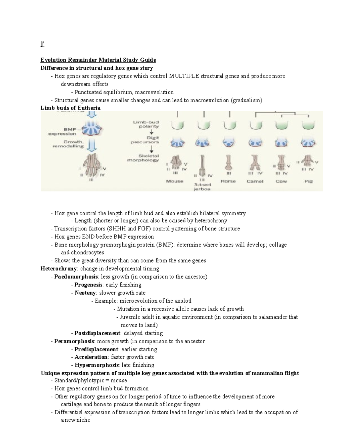 Evolution T3 Study Guide - ]’ Evolution Remainder Material Study Guide ...