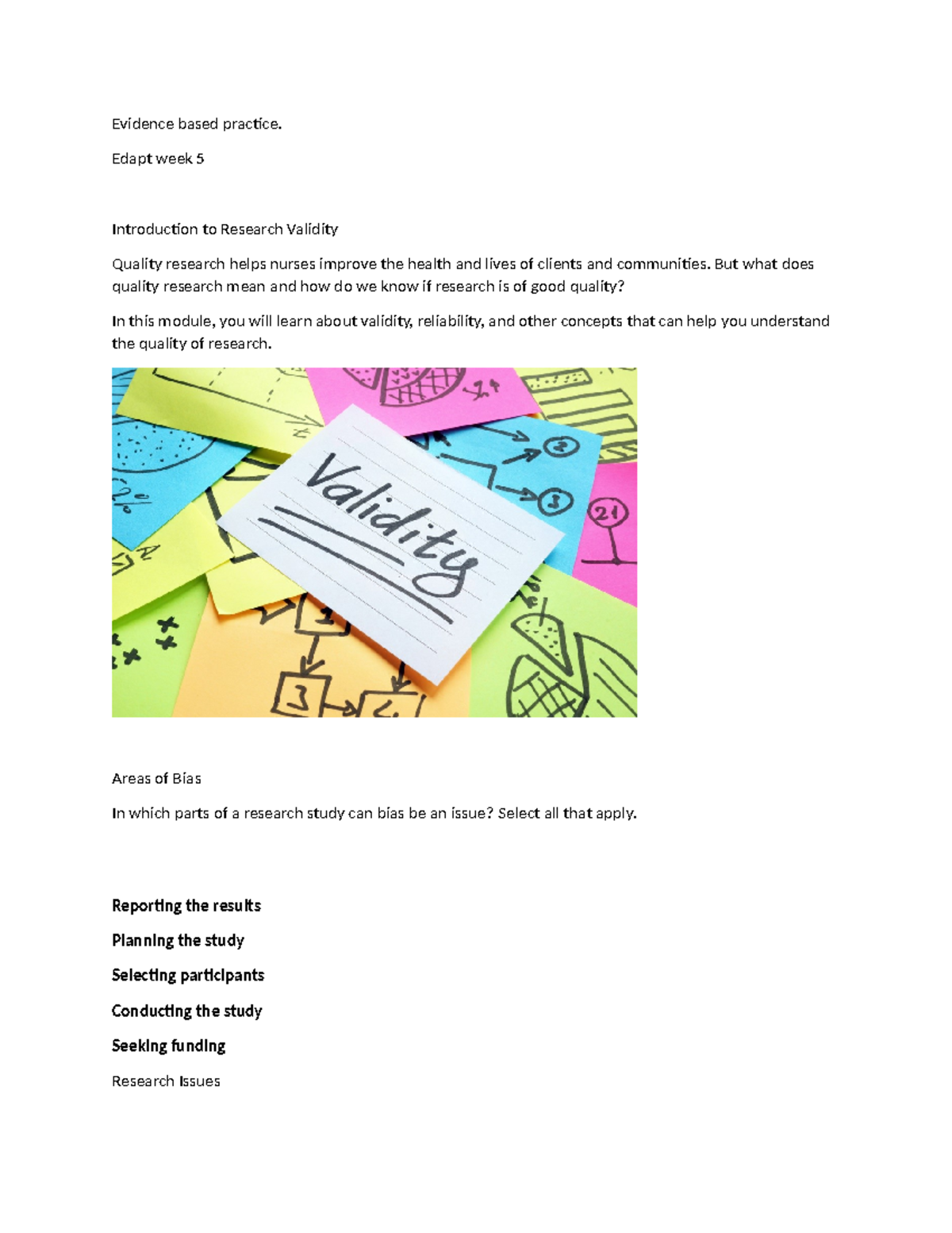 Nr 449 week 5 edapt - Evidence based practice. Edapt week 5 ...