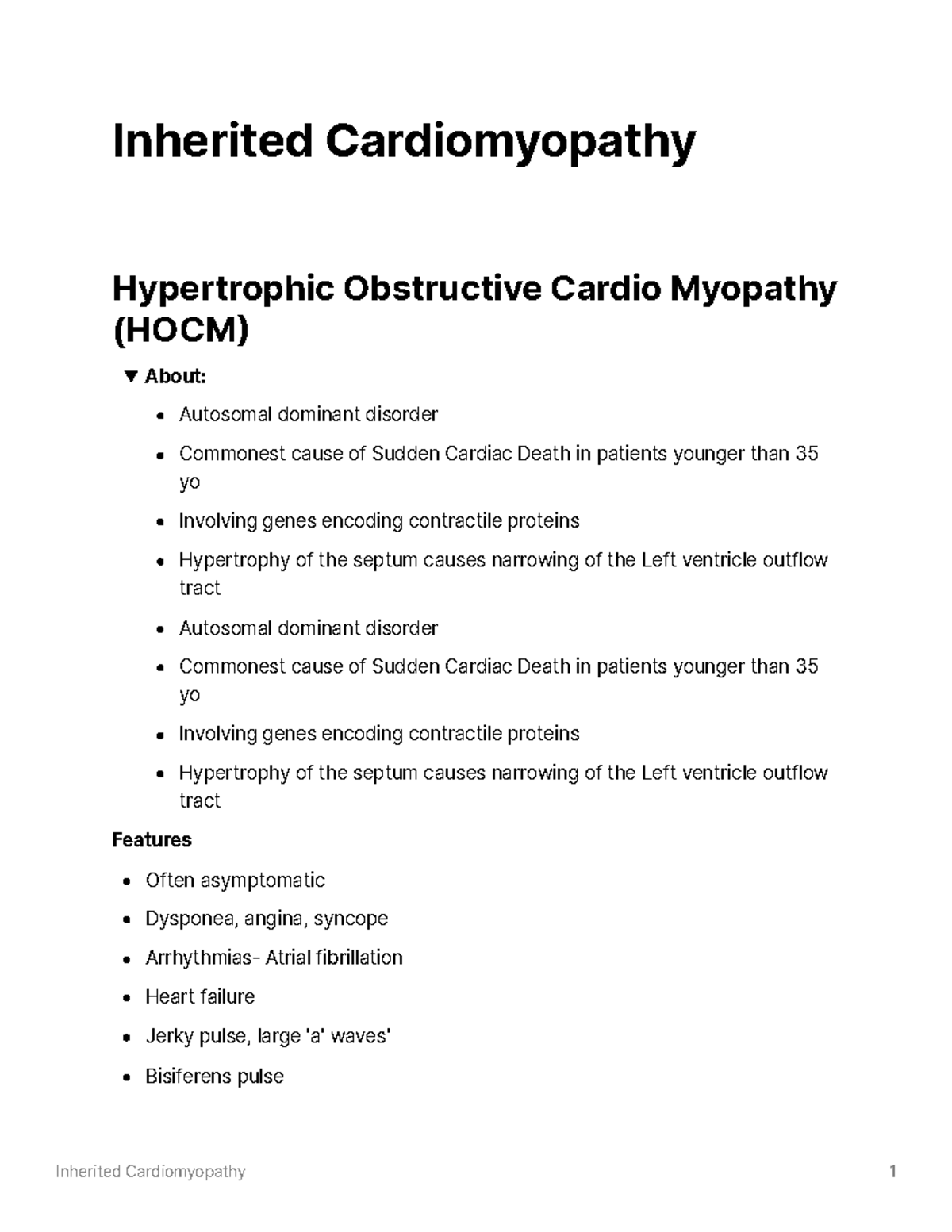 Inherited Cardiomyopathy - Inherited Cardiomyopathy Hypertrophic ...