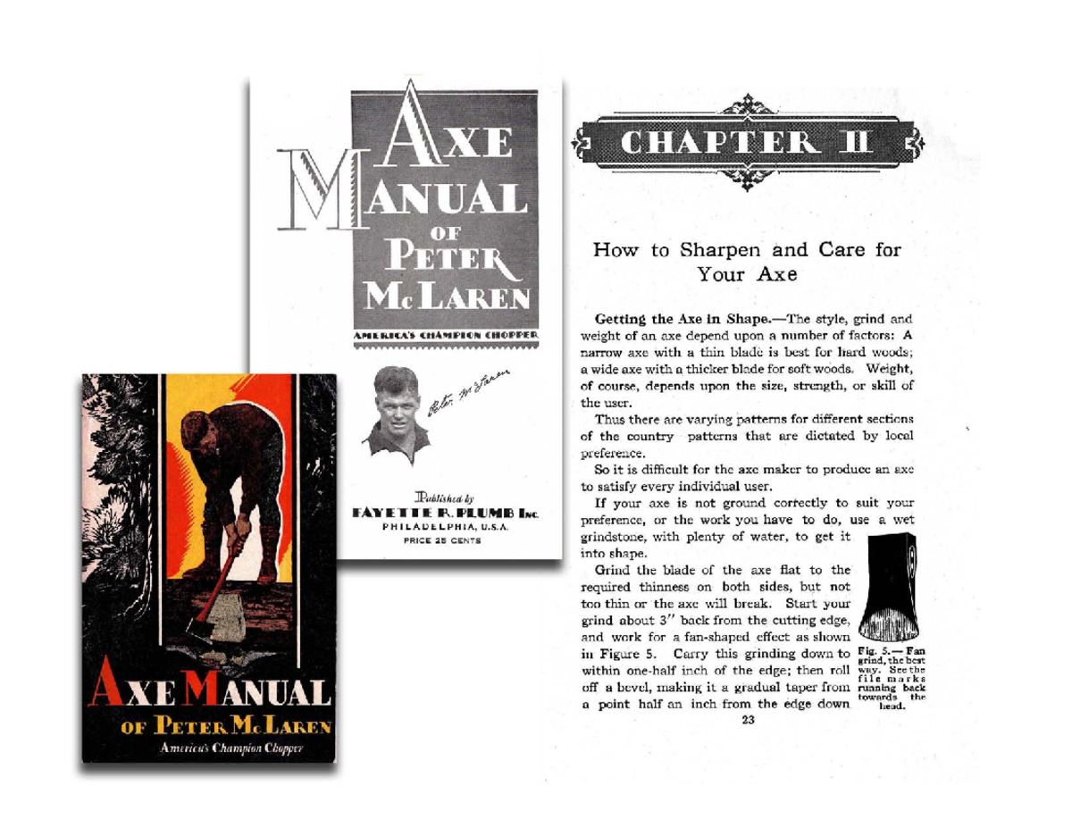 Axe Manual - Fun - CHAPTER II ANUAL OF PETER How to Sharpen and Care ...