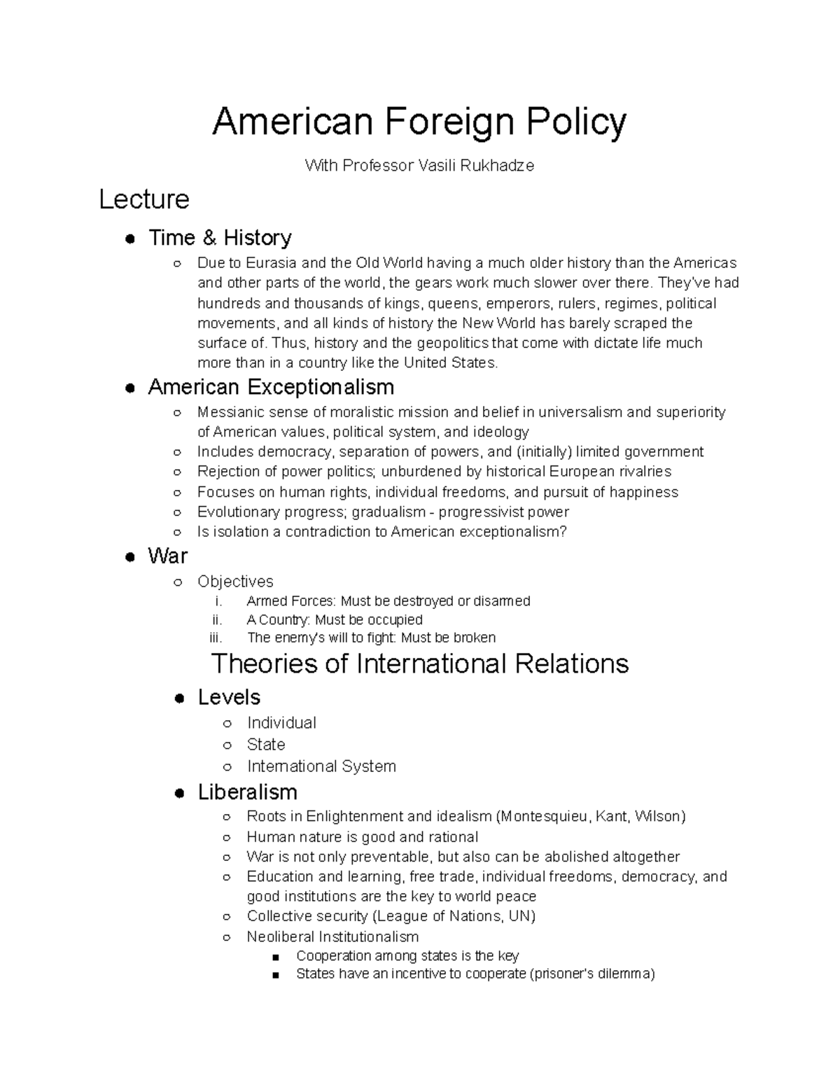 American Foreign Policy 1511 - American Foreign Policy With Professor ...