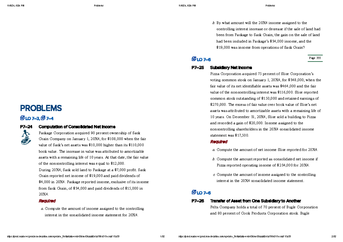 Problems chapter 7 - acounting problem questions - PROBLEMS LO 7– 3 , 7 ...