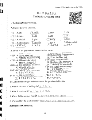 Chinese WB 4.3.4 - CHI 1111 - Studocu