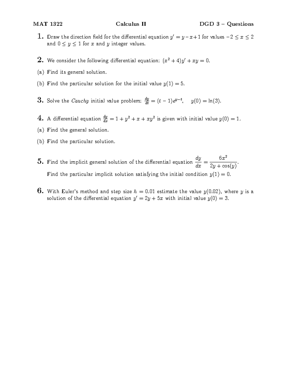 Mat1322 2023 Dgd3 Questions Mat 1322 Calculus Ii Dgd 3 Questions 1