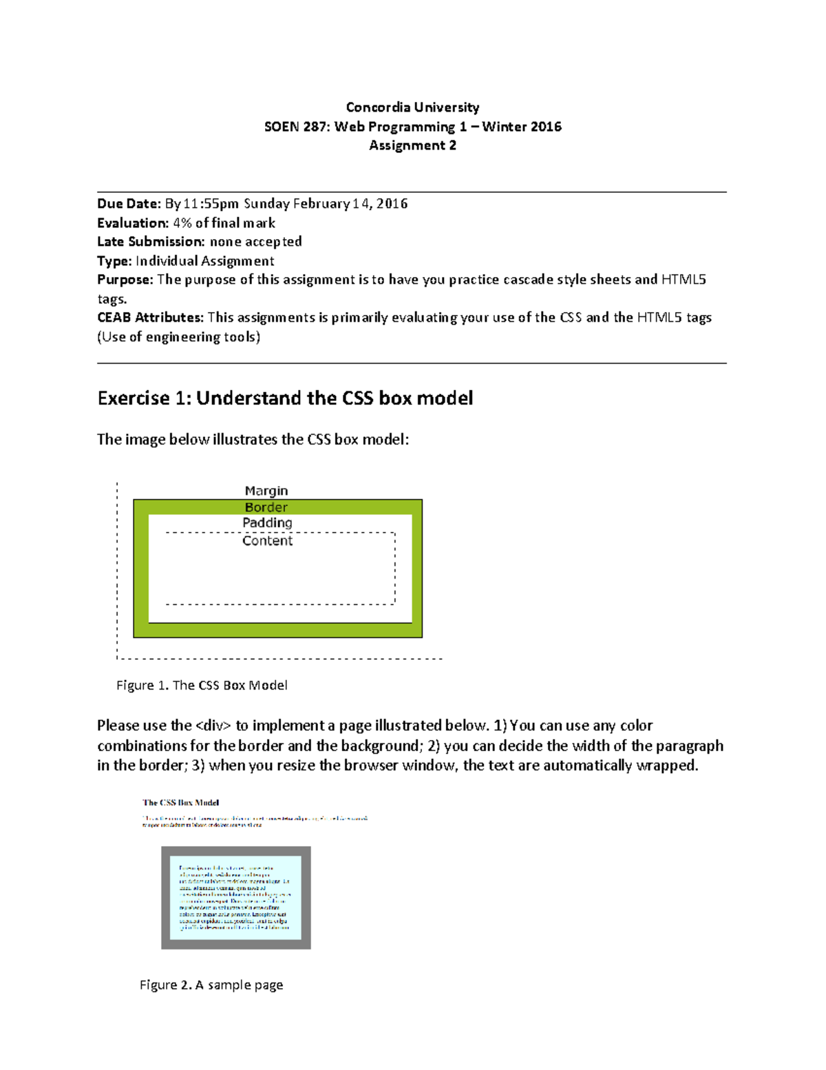 2016 Winter A2 - Exam/Practice - Concordia University SOEN 287: Web Programming 1 – Winter 2016 ...