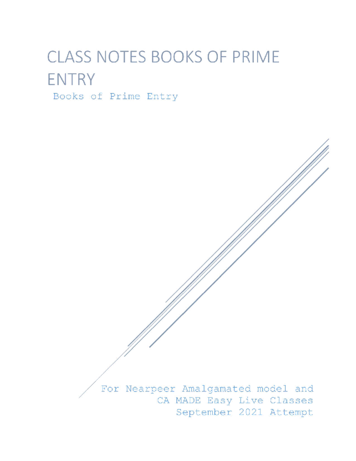 Chapter 2 Notes books of prime entry Sept 21 - Practical Module - Studocu