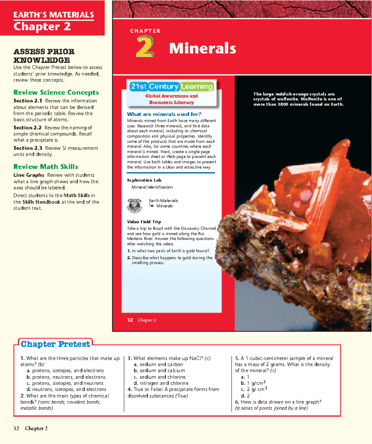 02 Textbook - Minerals - guess my numbers - Minerals C H A P T E R 32 ...