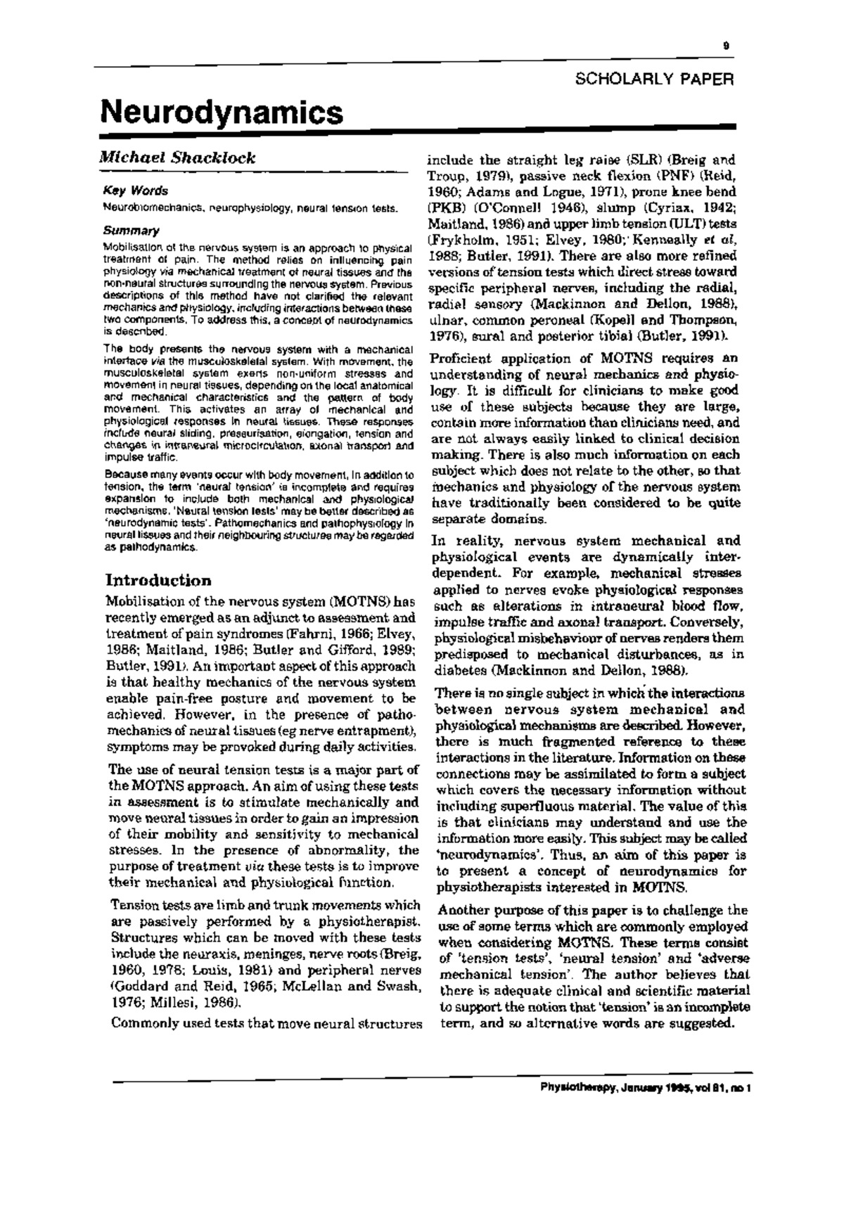 1-s2 - Neurodynamics - 9 SCHOLARLY PAPER Neurodynamics Michael ...