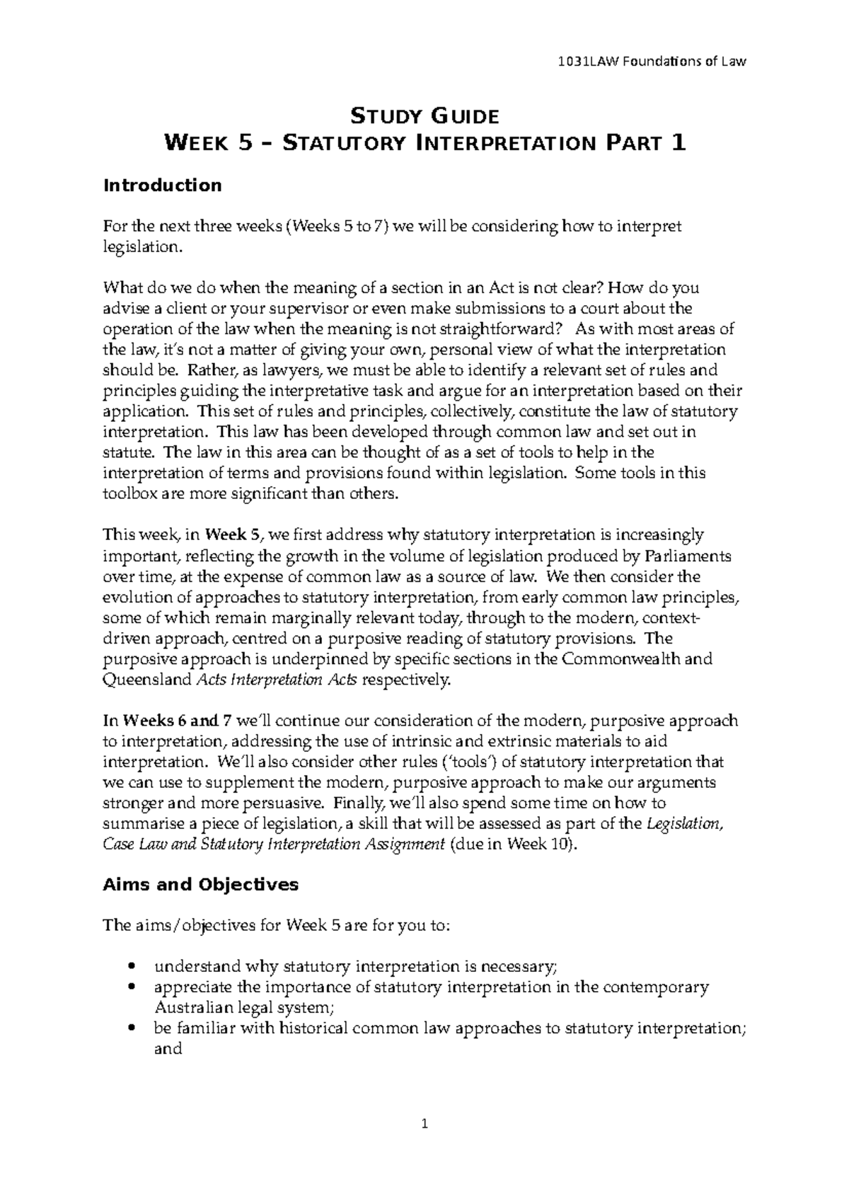 Week 5 Study Guide 1031LAW got a 2-2 for this - STUDY GUIDE WEEK 5 ...