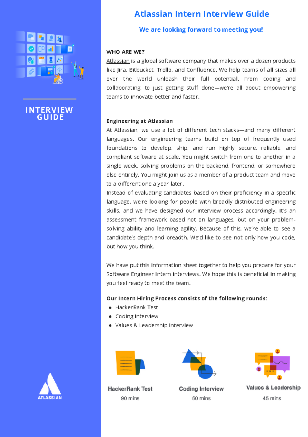 (Copy) Atlassian Intern Interview Guide - Engineering - INTERVIEW GUIDE We have put this ...