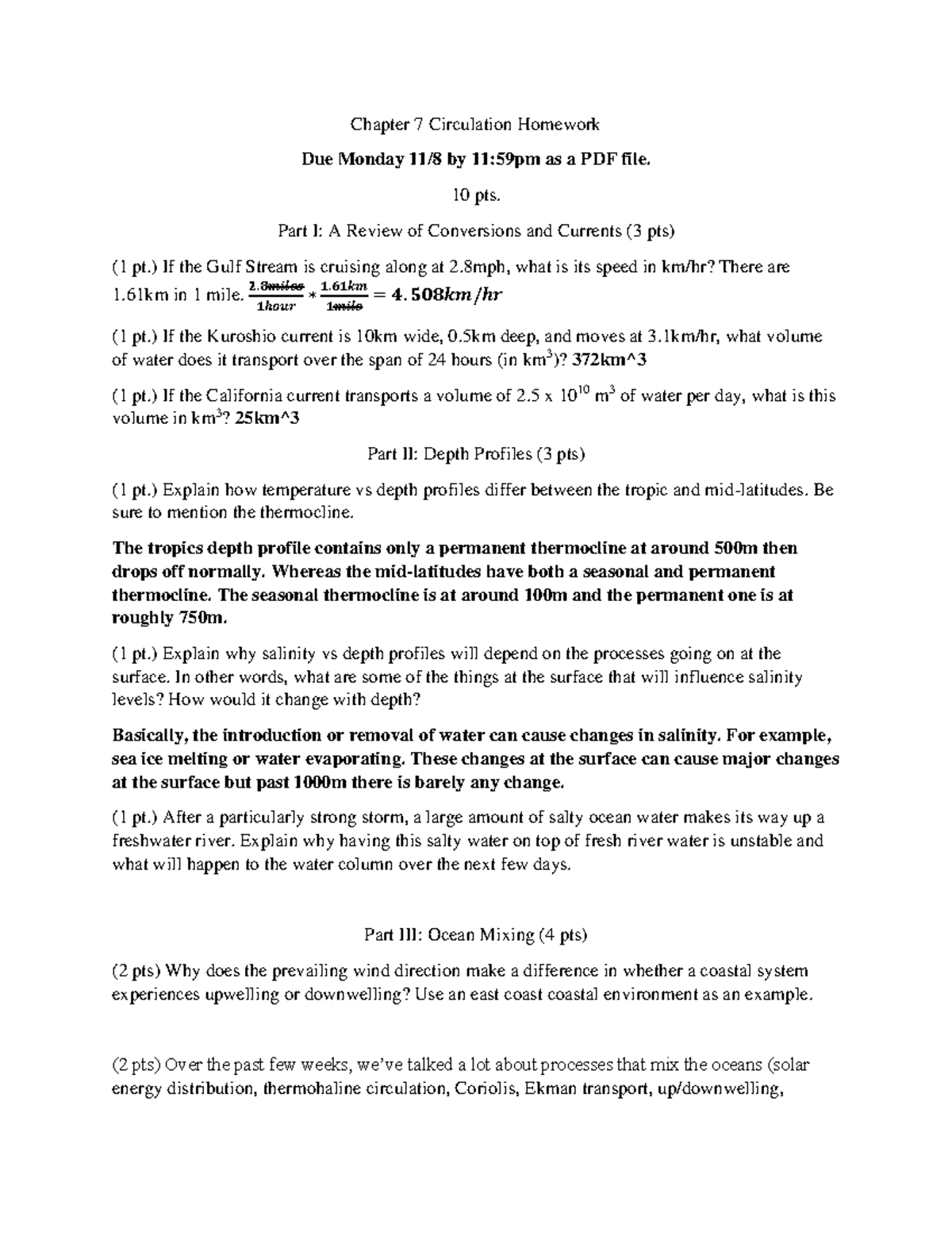 Chapter 7 Circulation HW - 10 pts. Part I: A Review of Conversions and ...