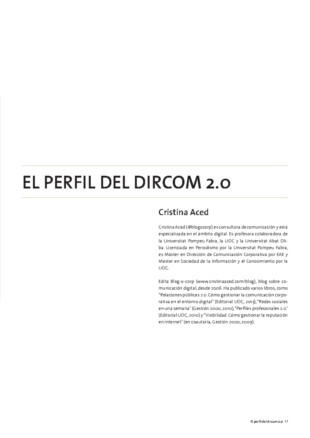 2 Comunicación - Perfil Dircom - Lectura - EL PERFIL DEL DIRCOM 2 ...