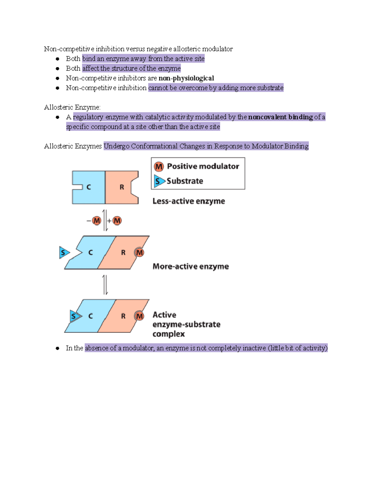 BIOC Lec 9 - BIOC 3560 - Non-competitive inhibition versus negative ...