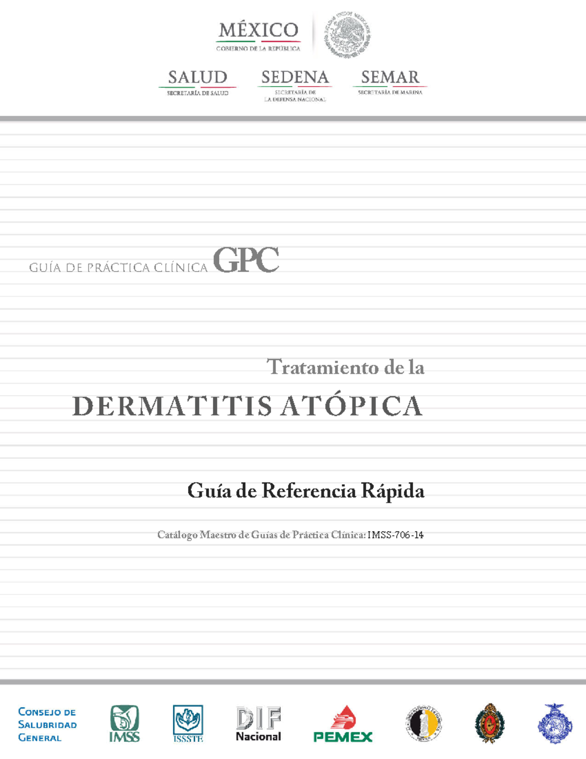 27 - Tratamiento de la dermatitis atópica (2015 ) - GUÍA DE PRÁCTICA CLÍNICA GPC Tratamiento de ...