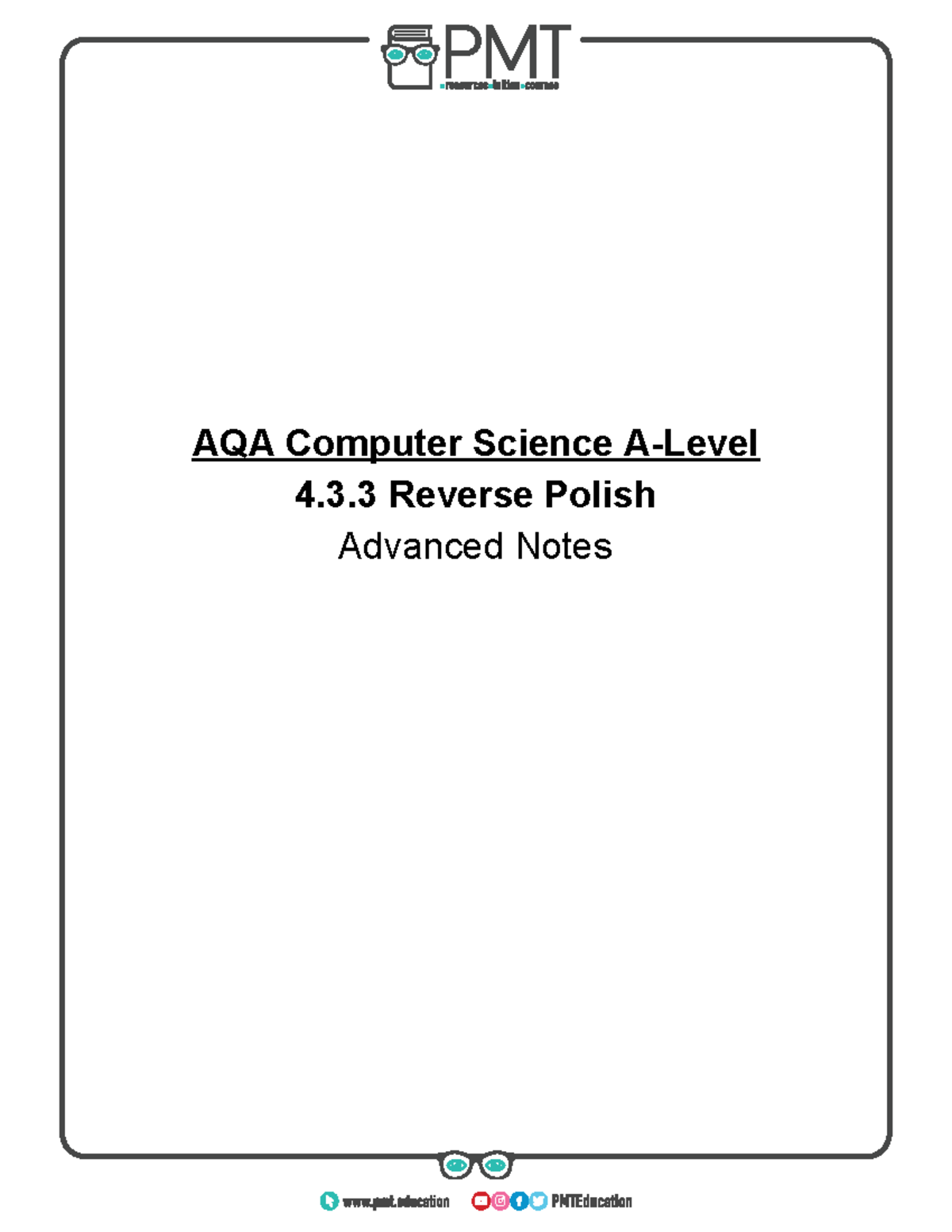 3.3. Reverse Polish - AQA Computer Science A-Level 4.3 Reverse Polish ...