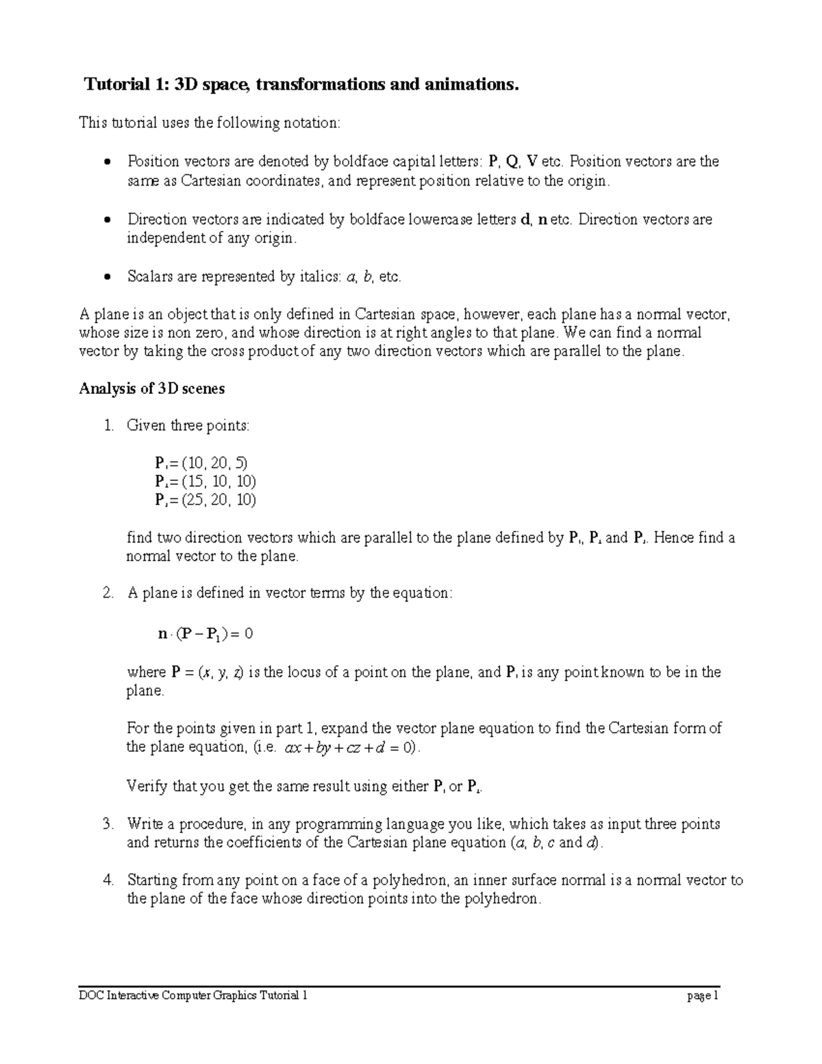 HUMan computer interaction - DOC Interactive Computer Graphics Tutorial ...