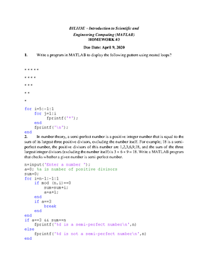 Lesson 4 - Helpful Functions - Helpful Functions MATLAB provides many ...