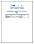 CIS 2200 - Baruch College - Introduction To Information Systems And Technologies - Studocu