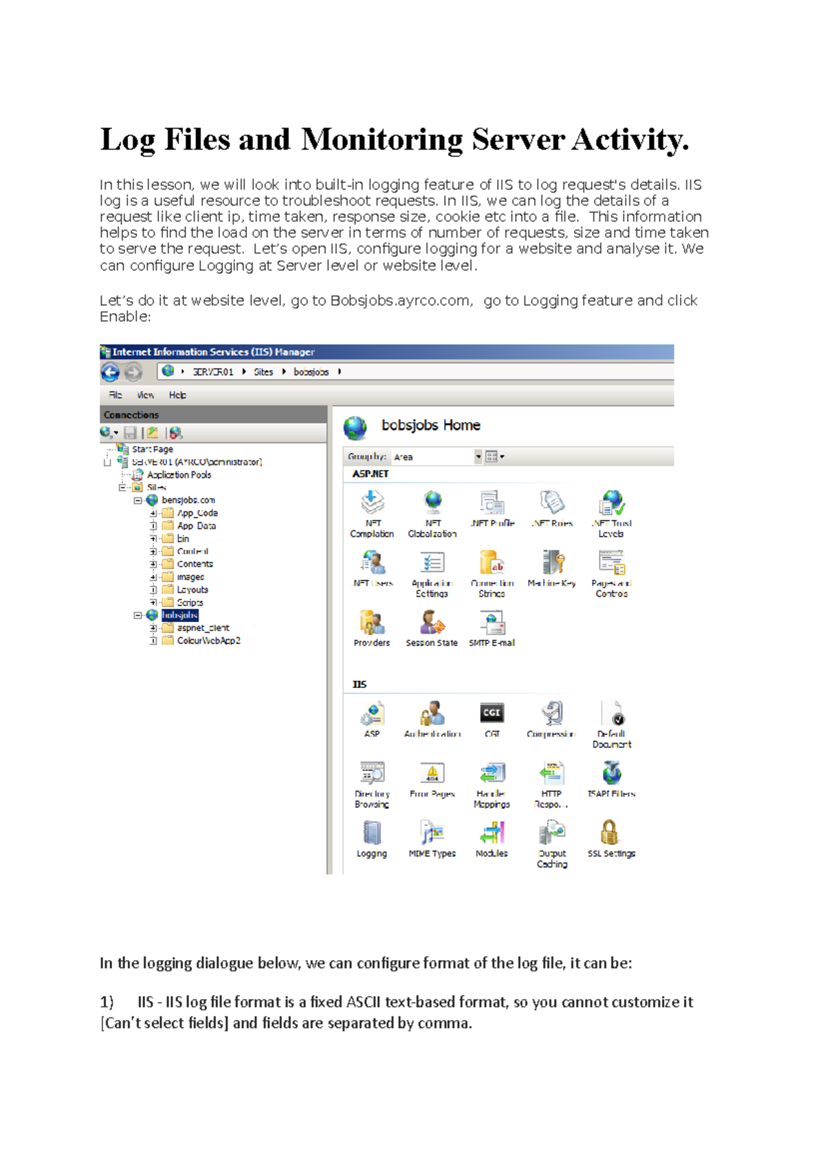 Lab 62 Web Server Logging Events Log Files And Monitoring Server Activity In This Lesson
