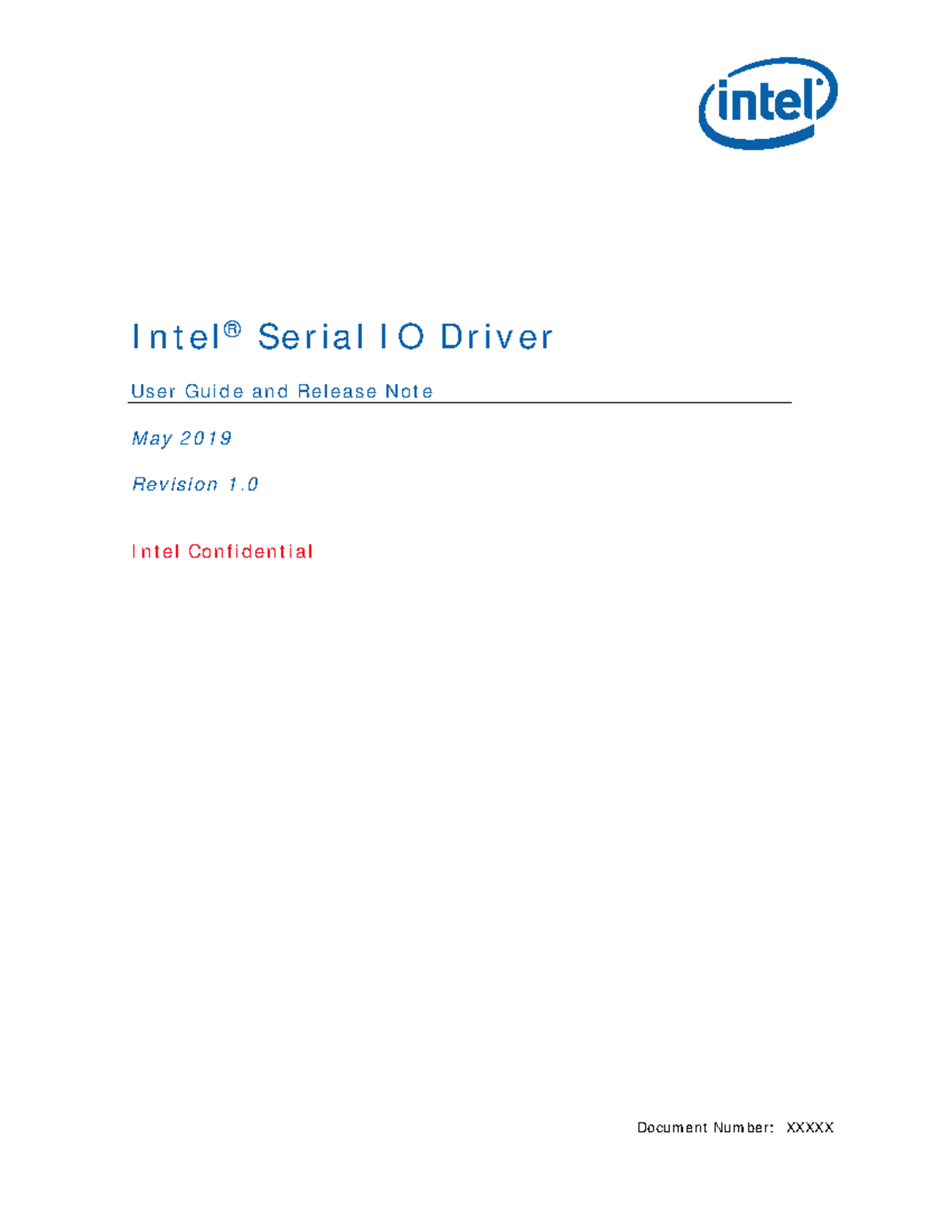 Intel(R) Serial IO - Bring Up Guide and release note Rev1 - Document ...