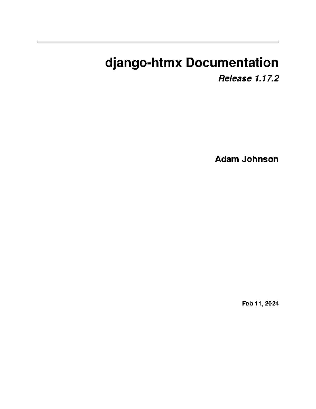 Django Htmx Readthedocs Io En Latest Django Htmx Documentation Release 1 Adam Johnson Feb 11