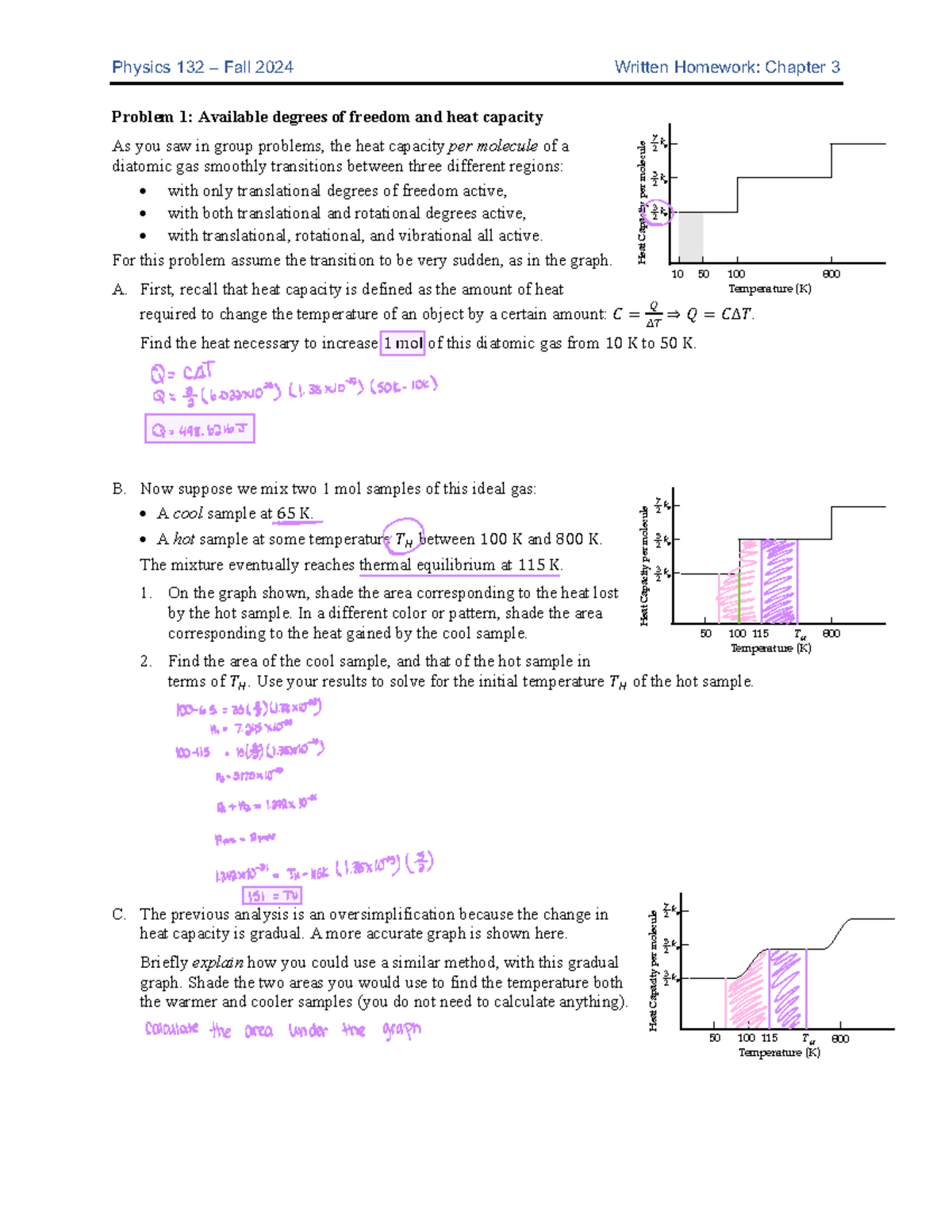 Ch 3 - Written Problems - homework 3 - Physics 132 – Fall 2024 Written Homework: Chapter 3 ...