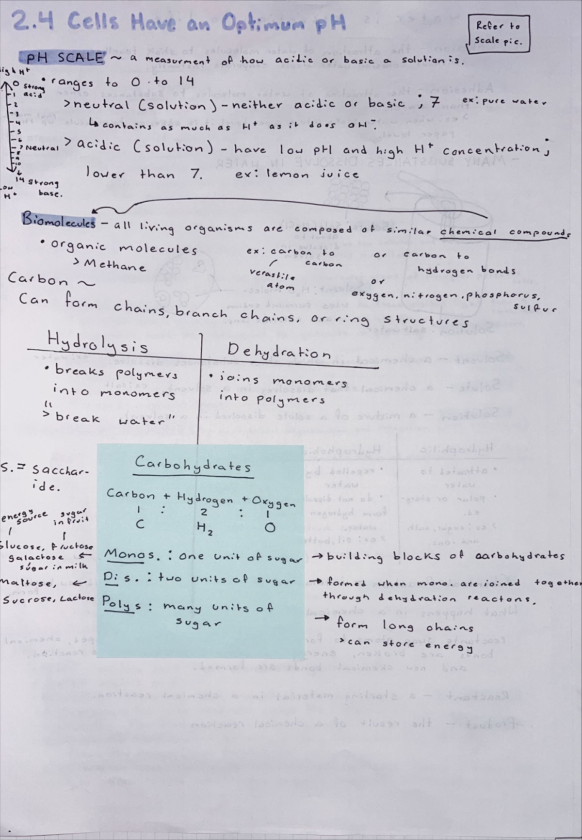 Chapter 2- The Chemistry of Life - 2 Cells Have an Optimum pH Refer to ...