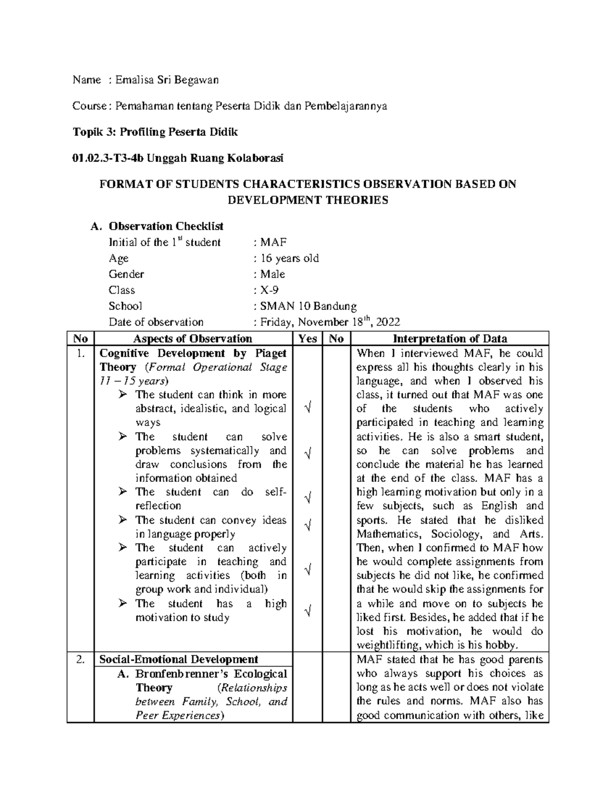 Topik 3 Ruang Kolaborasi Profiling Peserta Didik - Name : Emalisa Sri ...