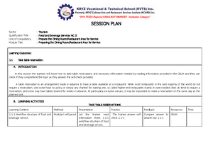 Training PLAN - FBS - KRYZ VOCATIONAL & TECHNICAL SCHOOL INC. 2014 ...