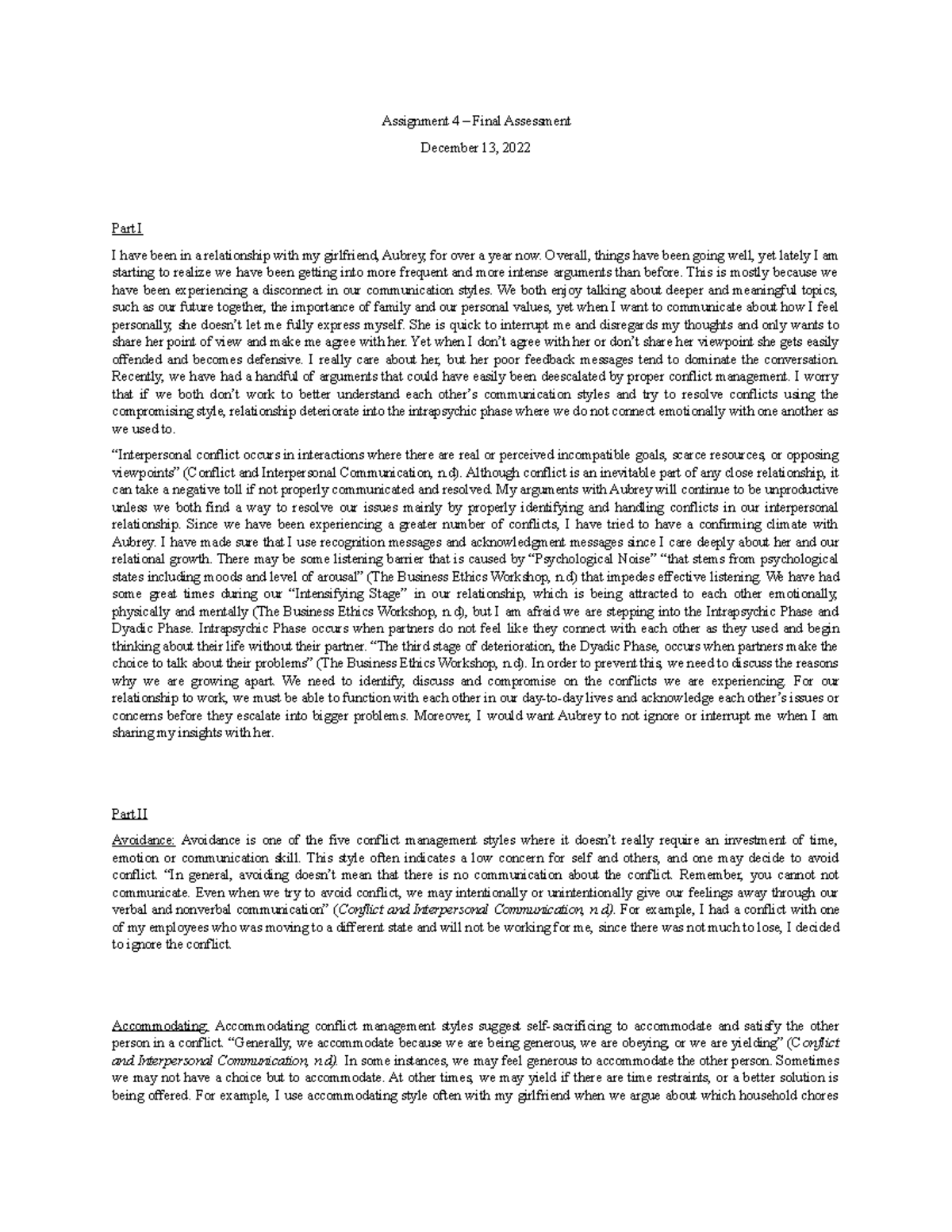 Document 142 - Organizational communication UMGC Assignment 4 ...