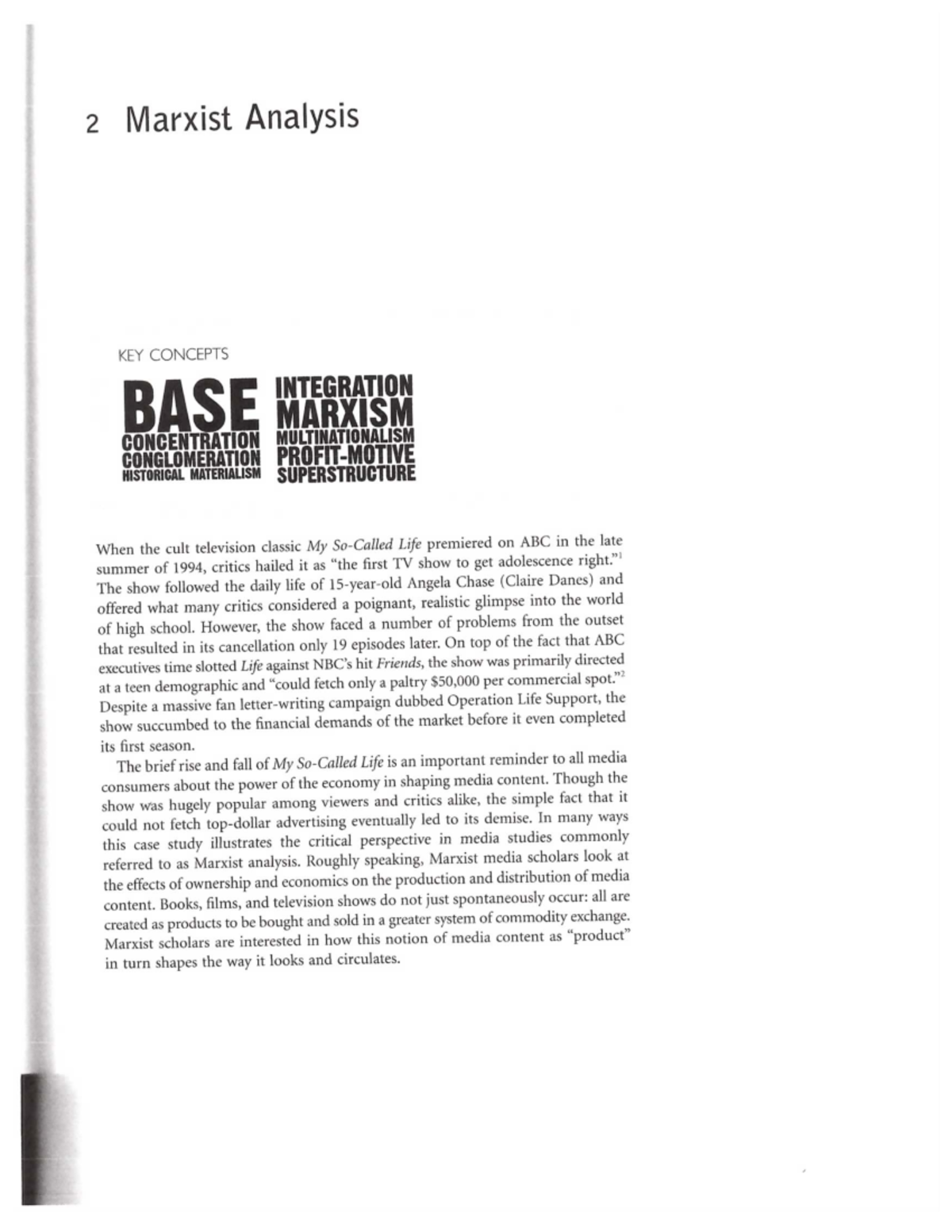 Marxism Ott & Mack, 2009 - 2 Marxist Analysis KEY CONCEPTS BASE ...