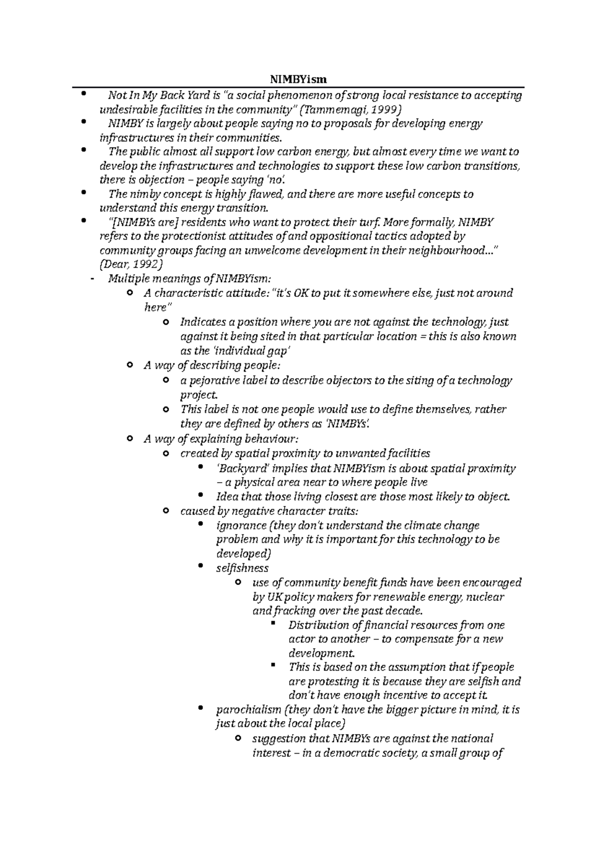 Nimbyism - NIMBYism Not In My Back Yard is “a social phenomenon of ...