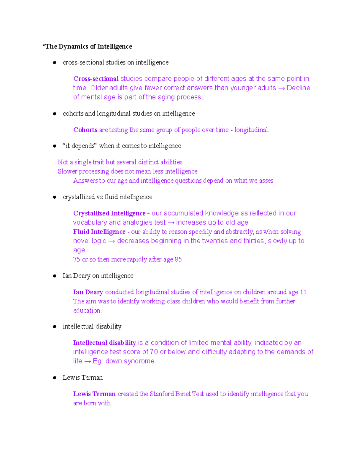 DYNAMICS, INFLUENCES, AND GROUP DIFFERENCES APPLIED TO INTELLIGENCE ...