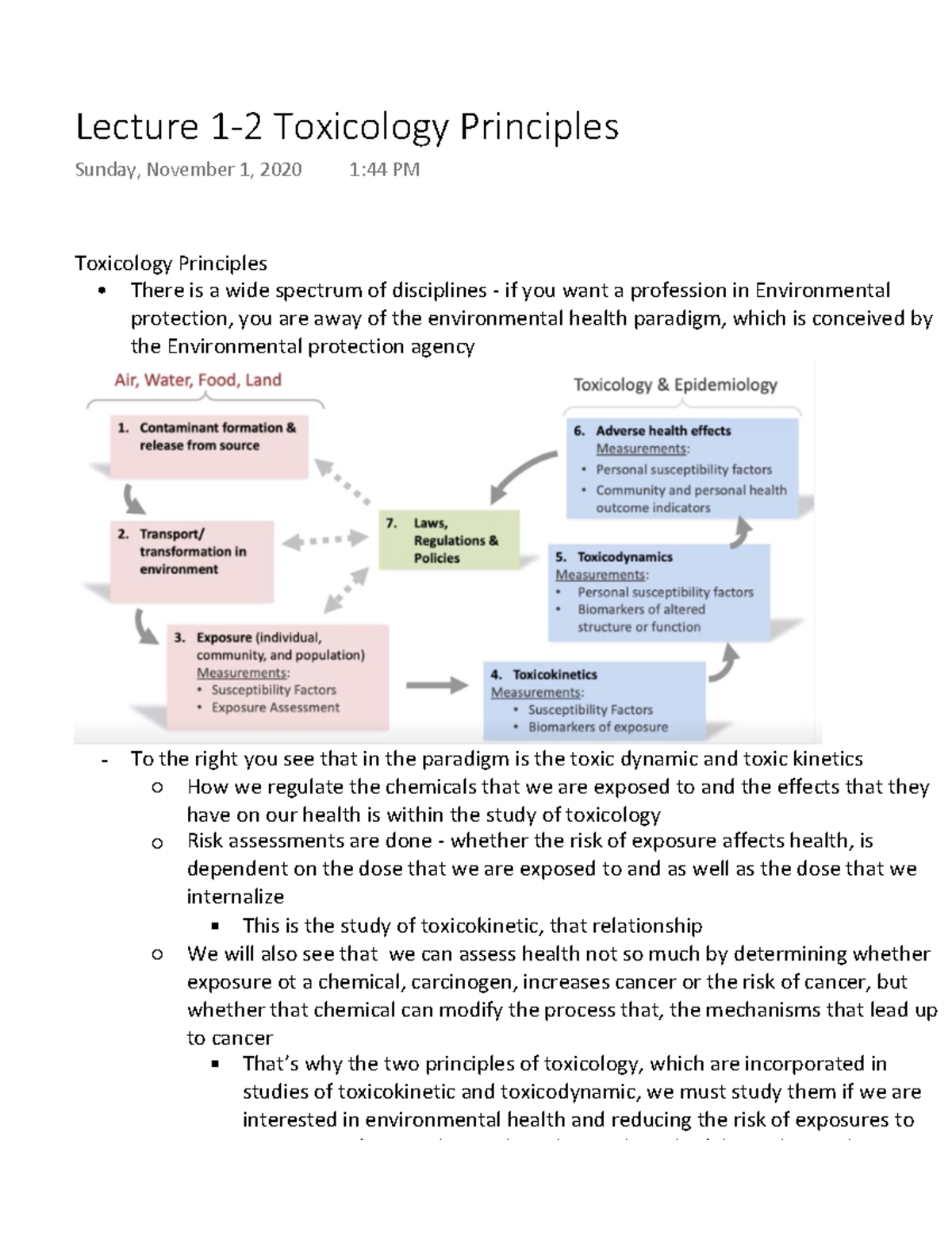 Lecture 1-2 Toxicology Principles - Toxicology Principles There is a ...