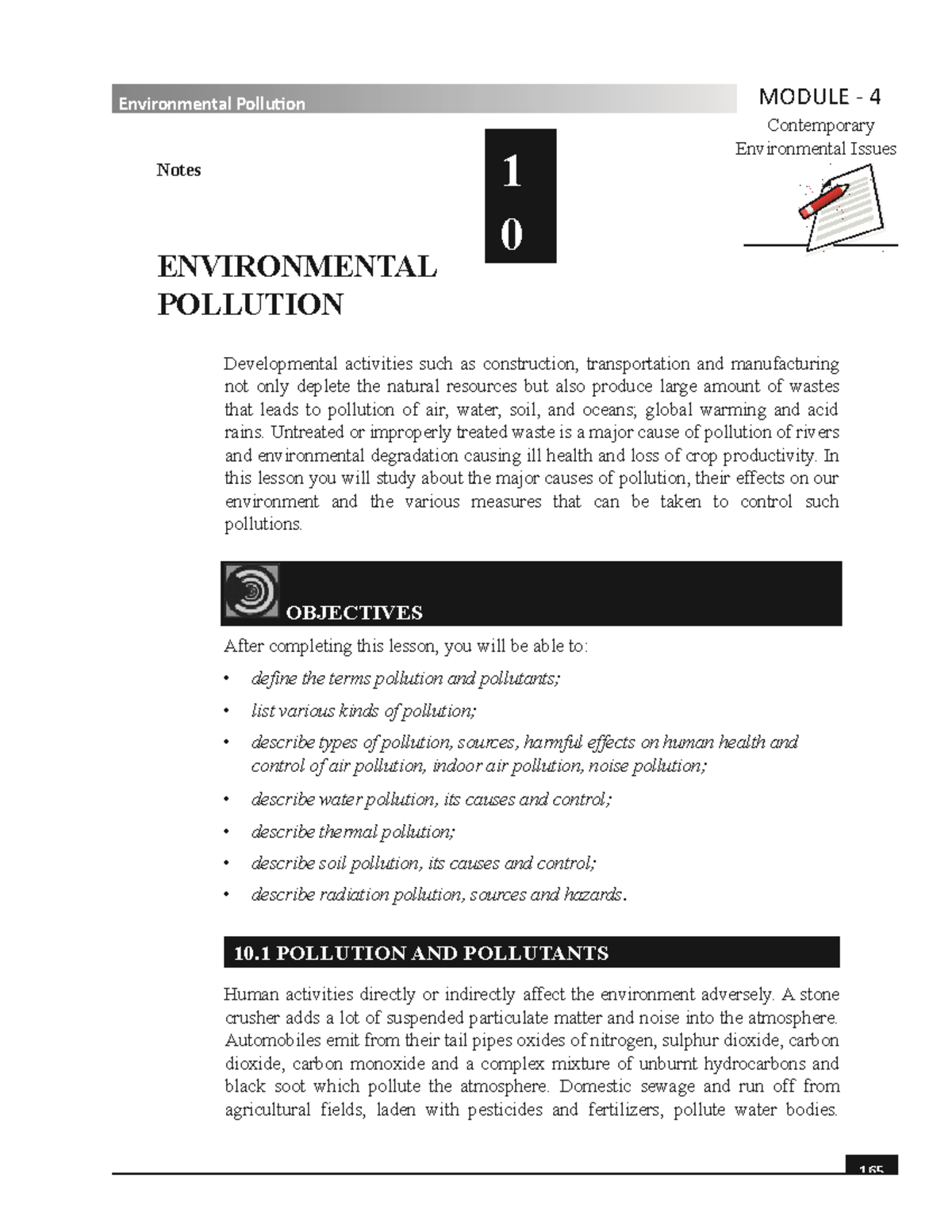 Environmental Pollution - Environmental Pollution MODULE - 4 ...