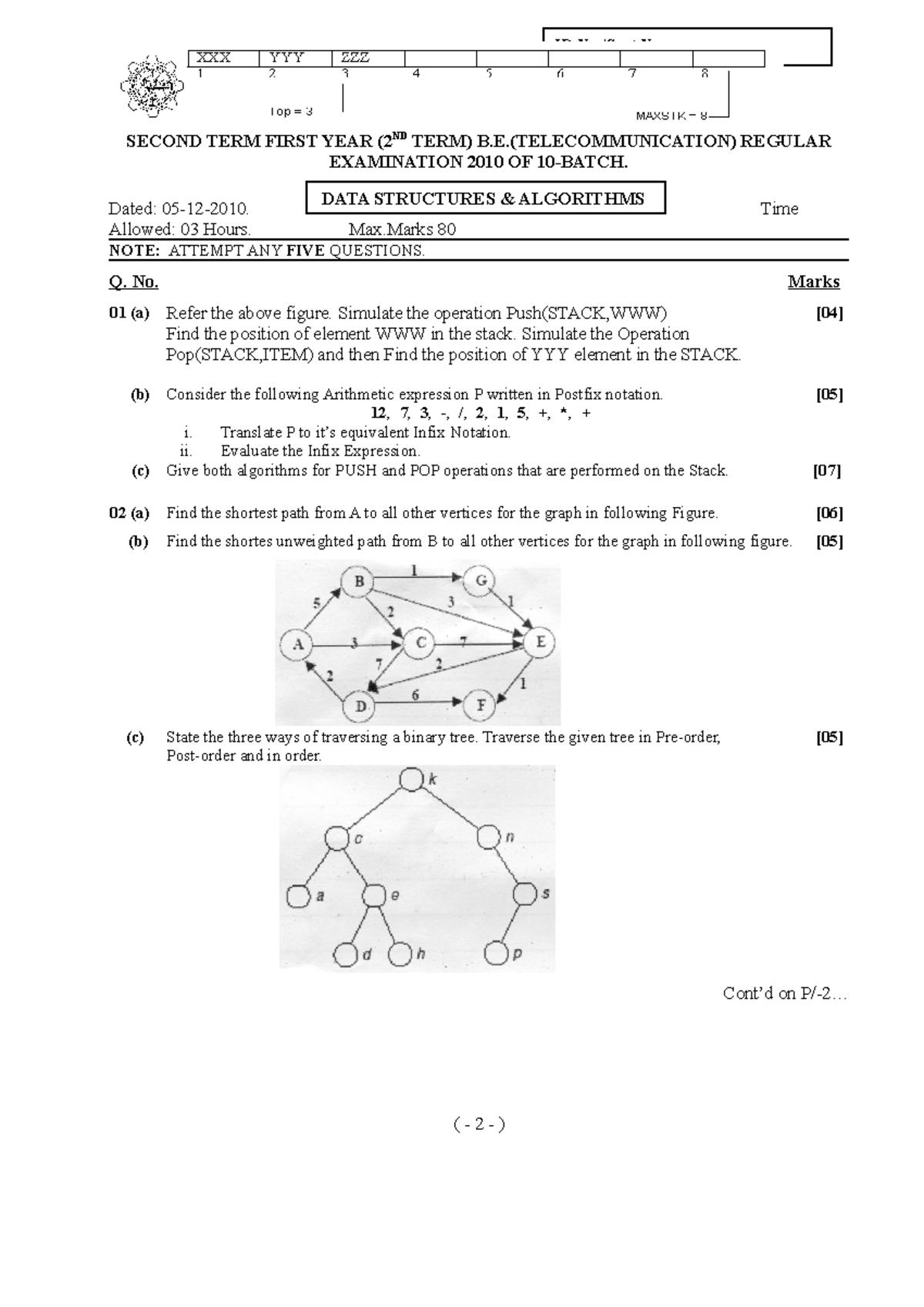 05-12 Data Structure & Alogrithm (TL) - No. MEHRAN UNIVERSITY OF ...