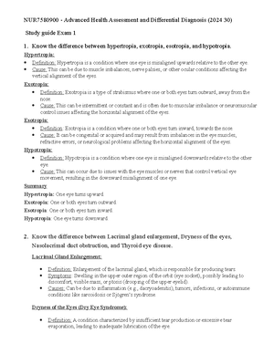 Study guide Exam 1 health assessment - Study guide Exam 1 Know the ...