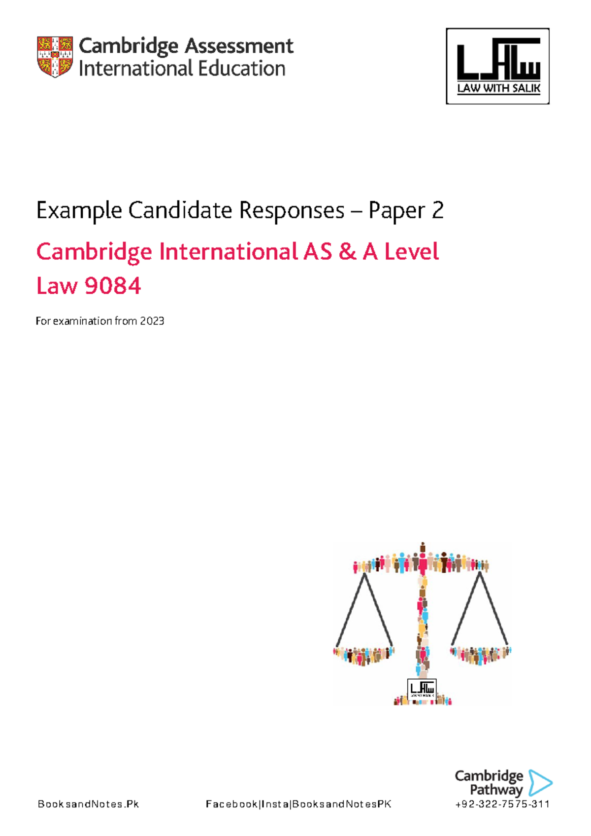 CAIE Law P2 ECR 2023 (Booksand Notes) - Cambridge International AS & A ...