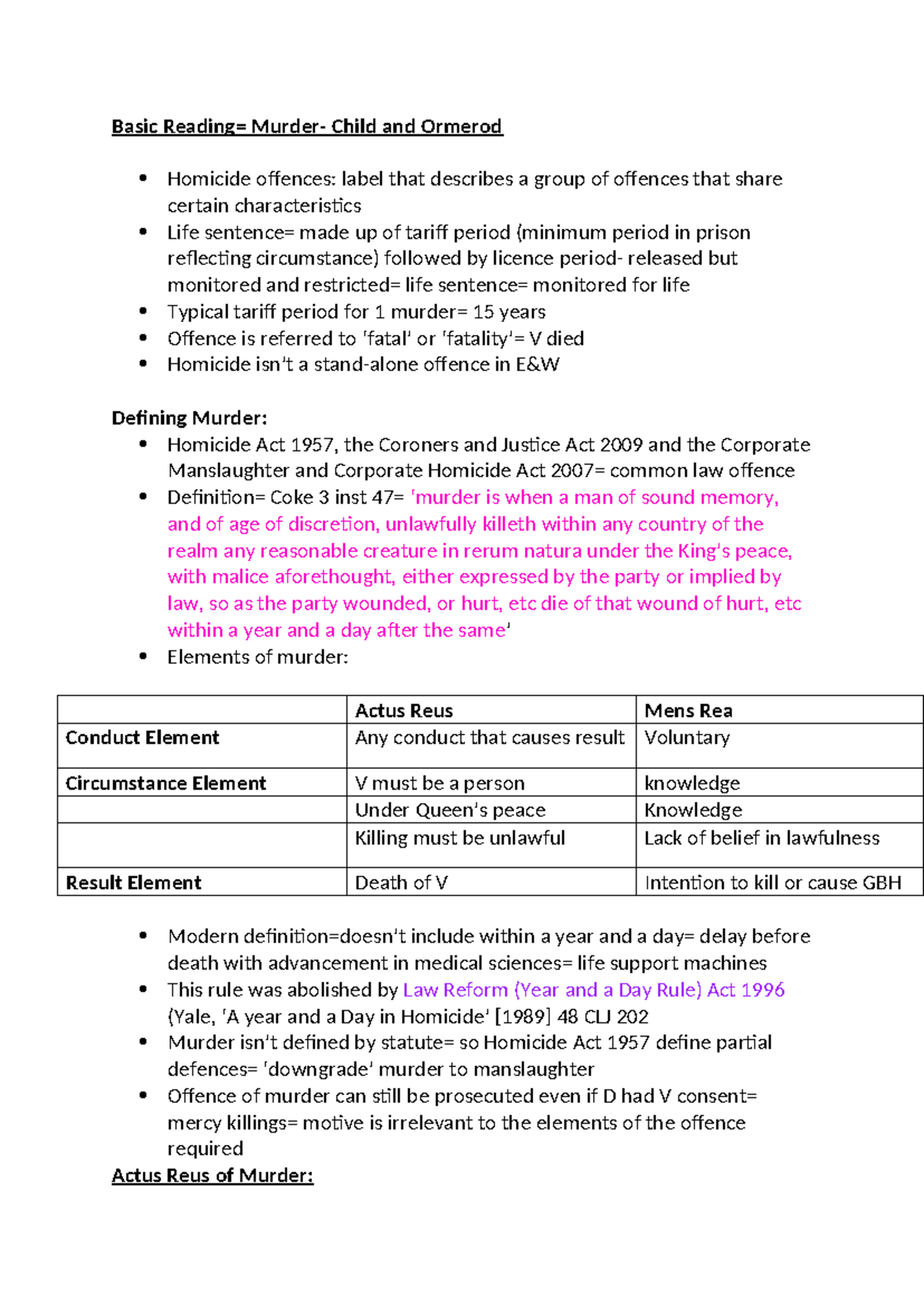 Murder-Basic Reading - Basic Reading= Murder- Child and Ormerod ...